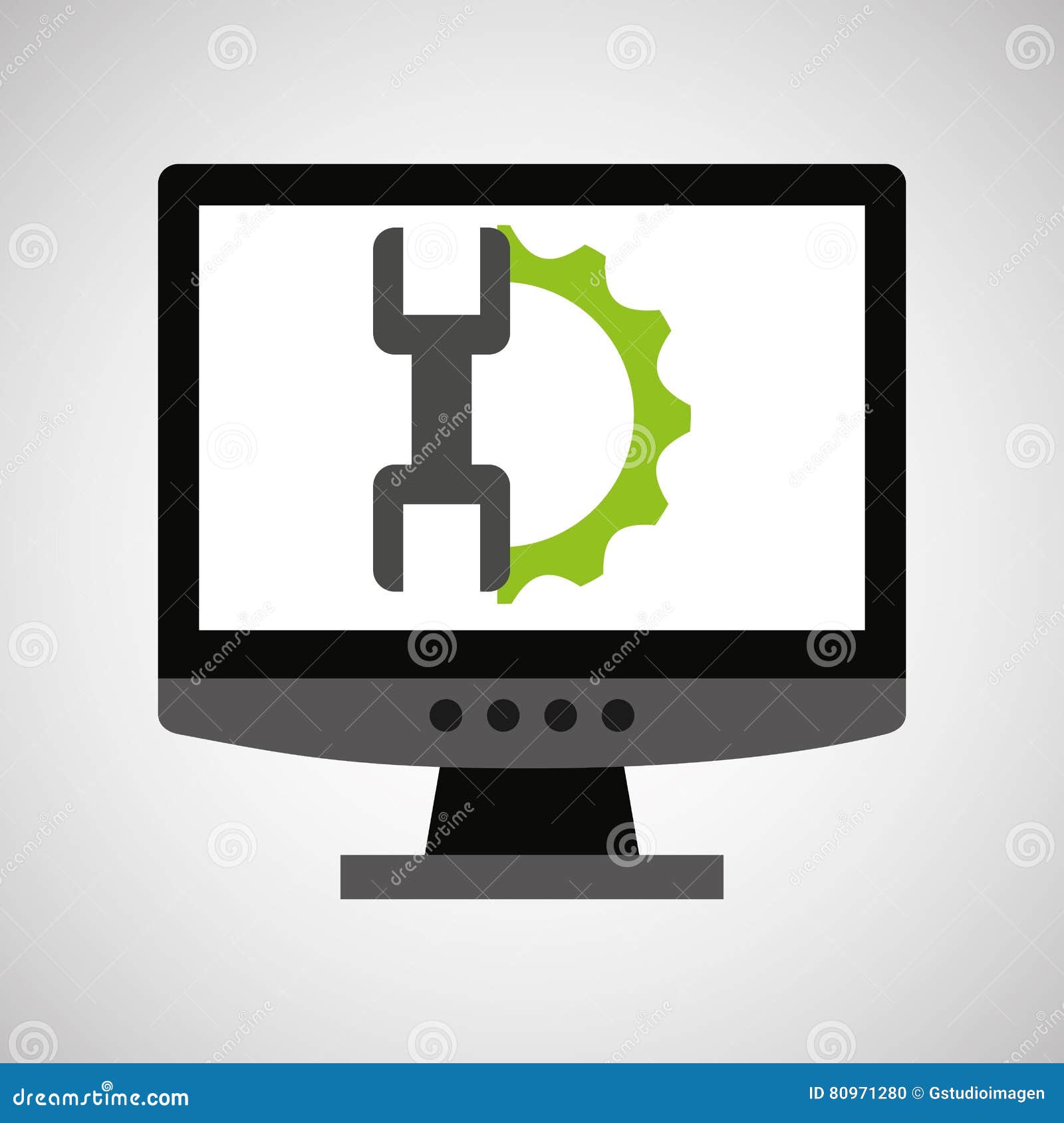 Computer Web Development Support Stock Vector - Illustration of ...