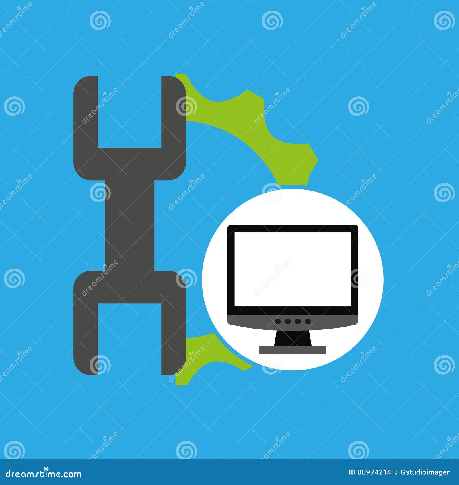 Computer Web Development Support Stock Vector - Illustration of coding ...
