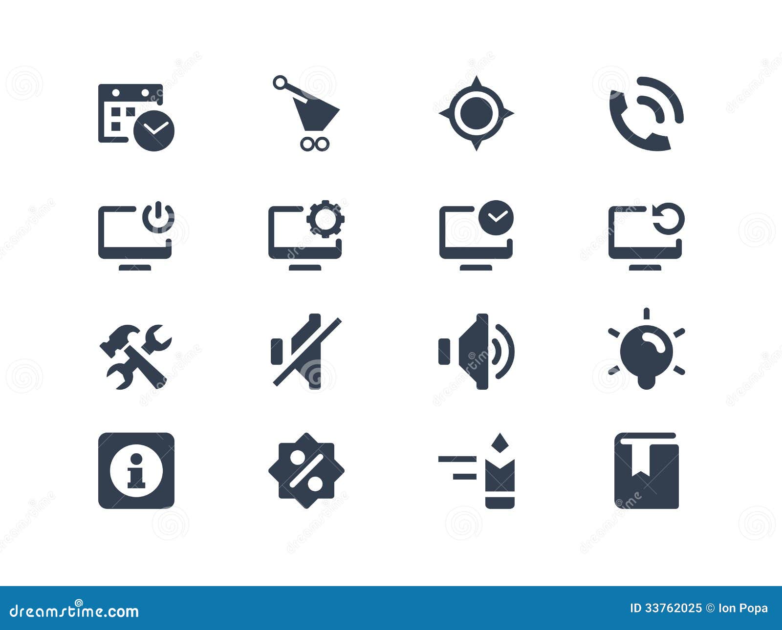 Computer and web icons stock vector. Illustration of interface - 33762025