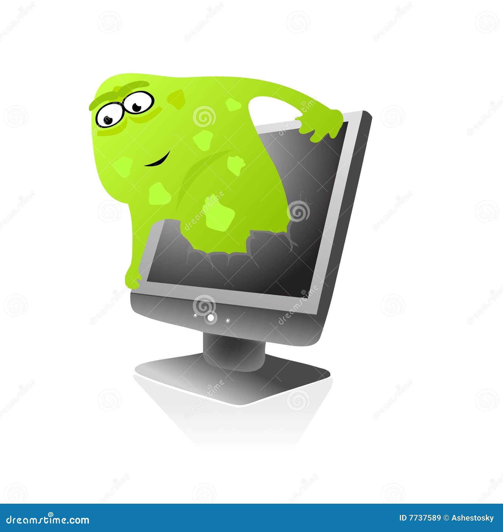 Computer Web Virus Infection Stock Vector - Illustration of shield ...