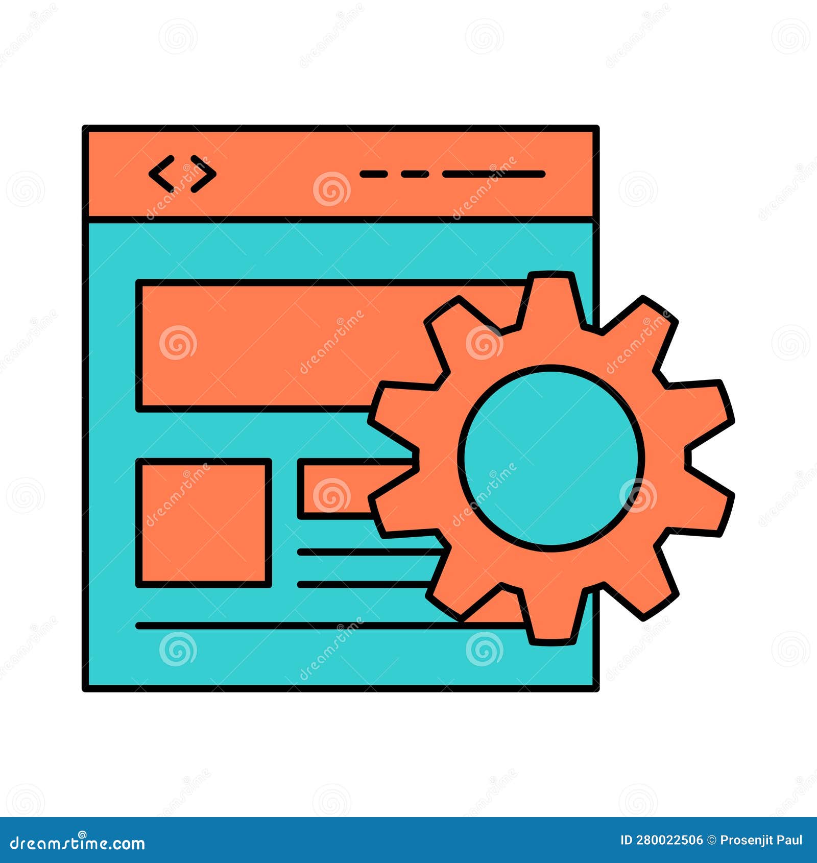 Computer, Website, Gear, Web Ui, Website Maintenance Icon Stock Vector ...