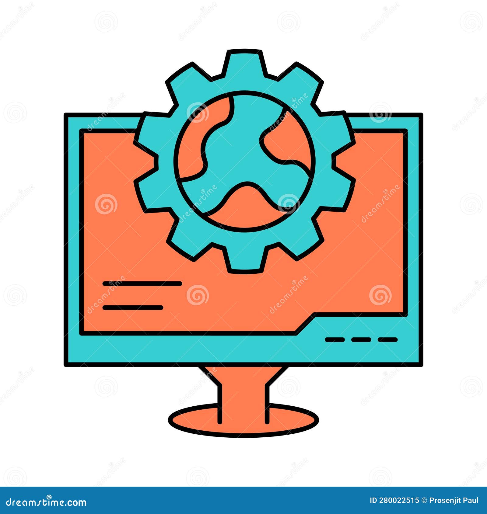 Computer, Website, Gear, Web Ui, Website Maintenance Icon Stock Vector ...