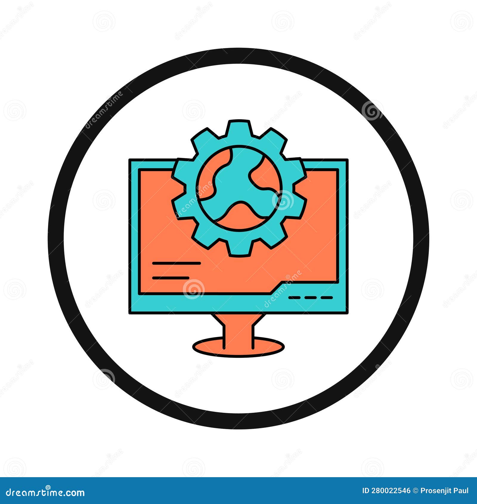 Computer, Website, Gear, Web Ui, Website Maintenance Icon Stock Vector ...