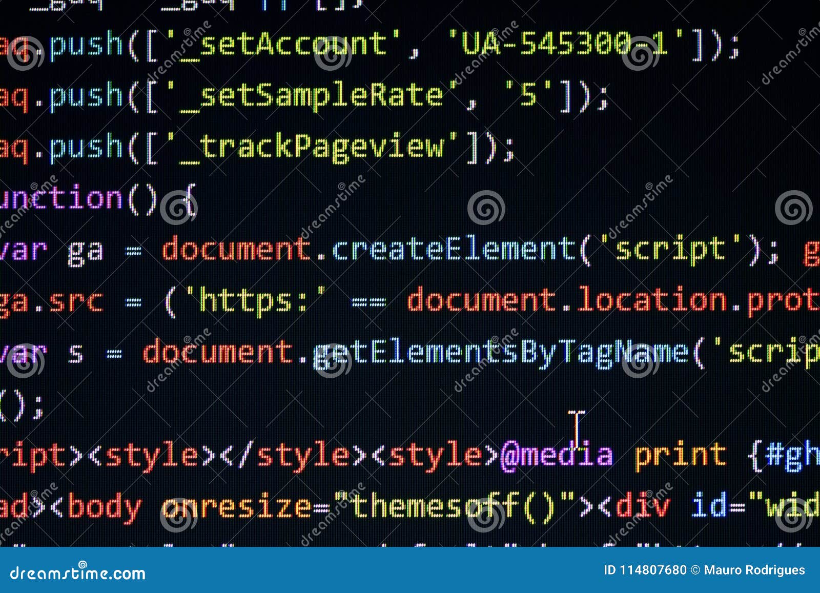 Computer wed page code stock photo. Image of number - 114807680