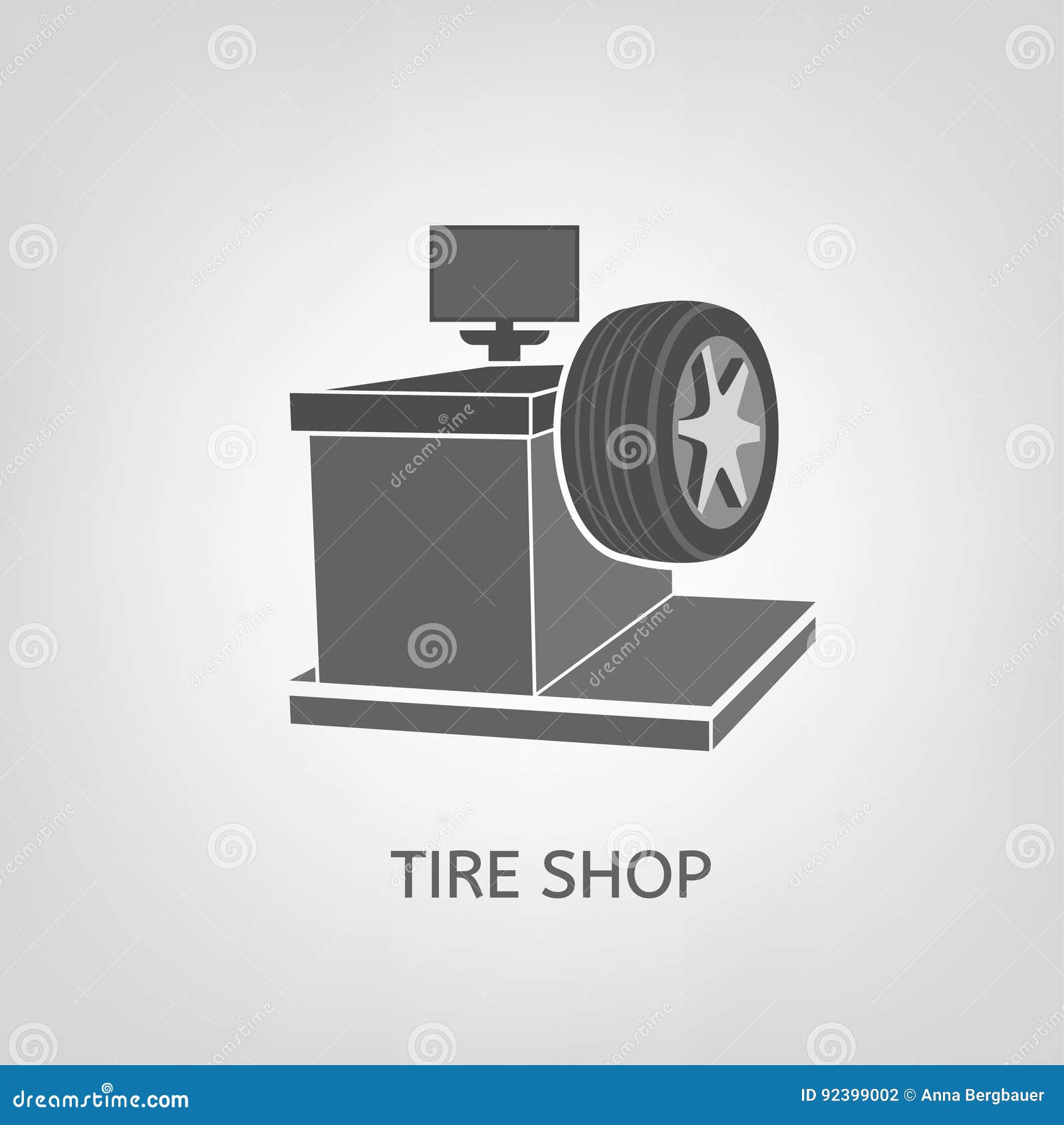 Computer Wheel Balancer stock vector. Illustration of maintenance ...
