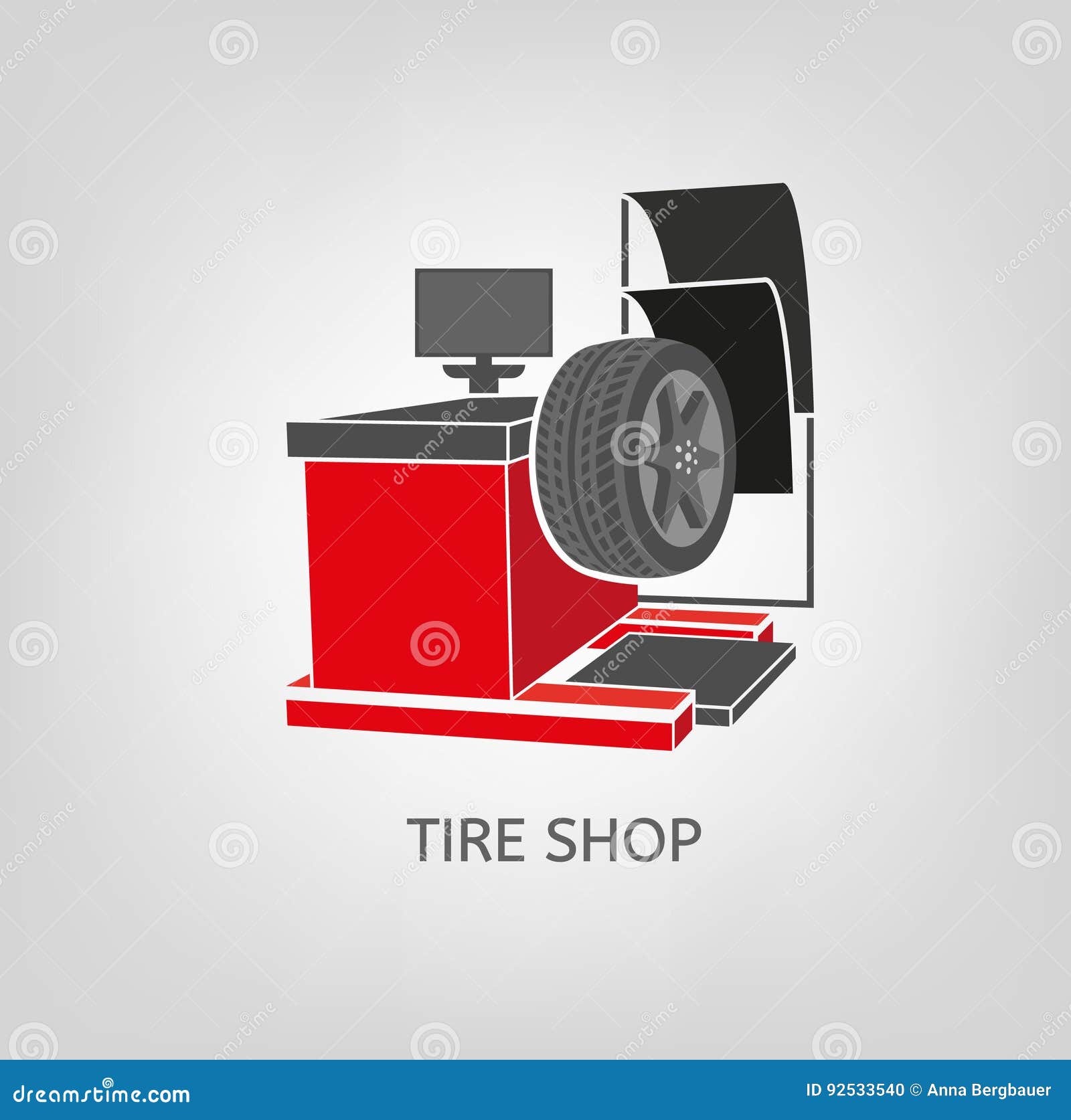 Computer Wheel Balancer stock vector. Illustration of balancer - 92533540