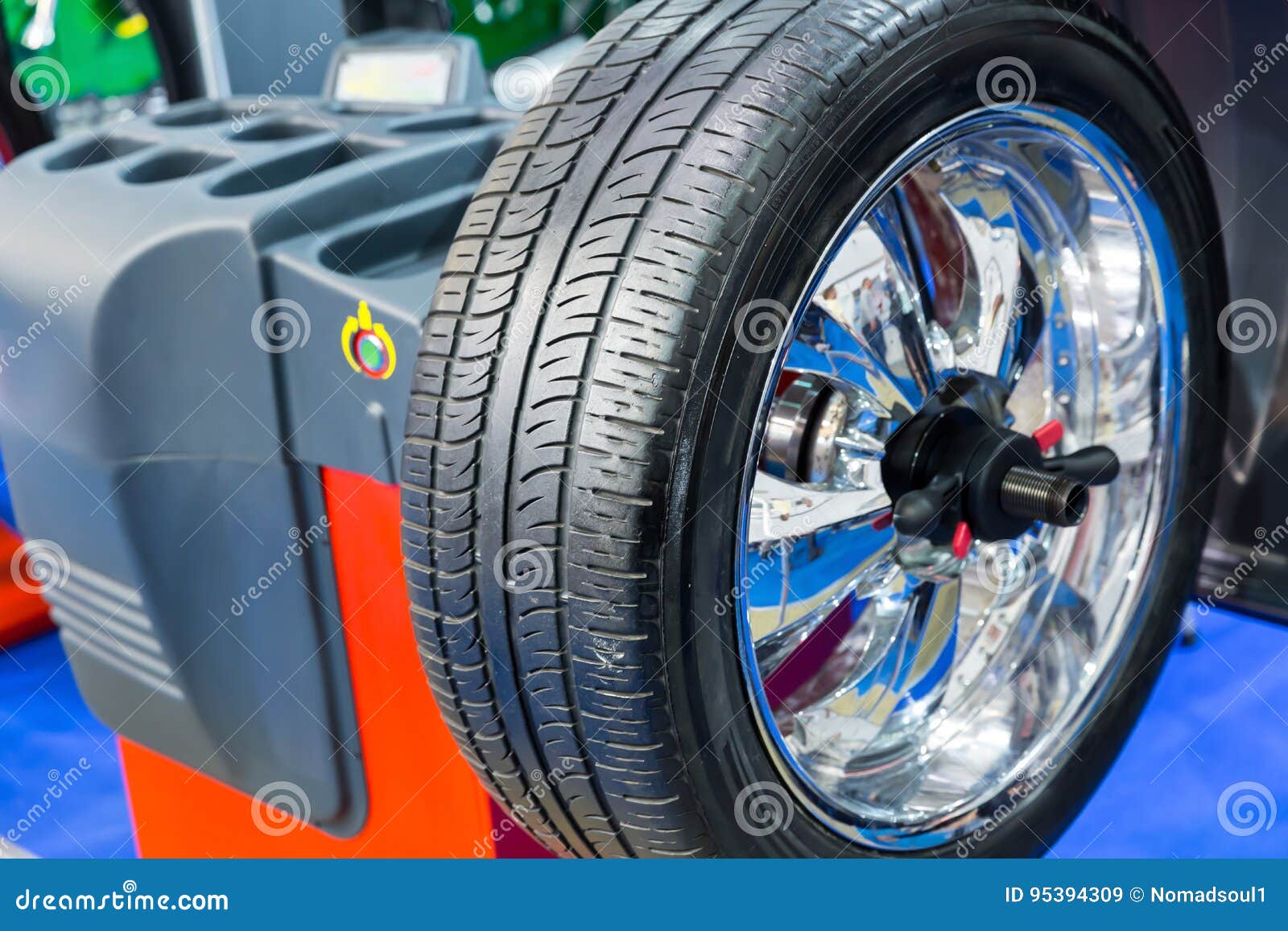 Computer Wheel Balancing on Special Machine Stock Image - Image of ...