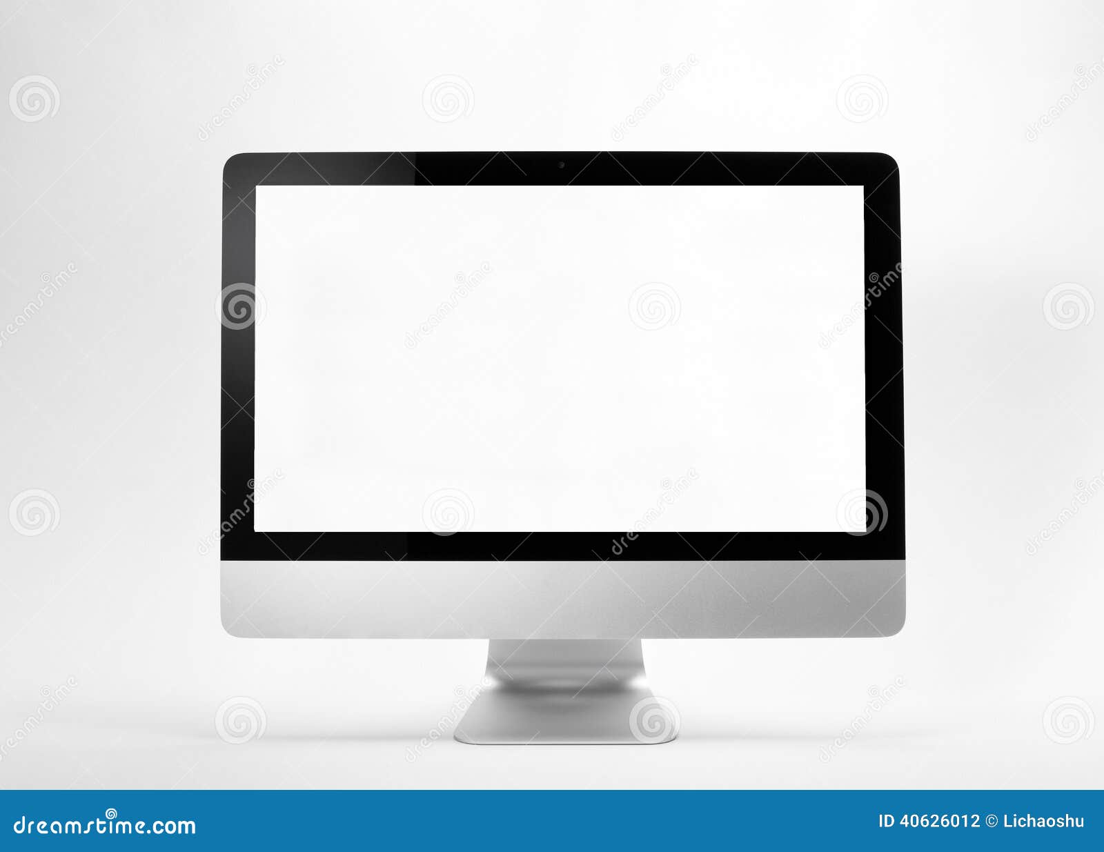 Computer on White Background Stock Photo - Image of equipment, object ...