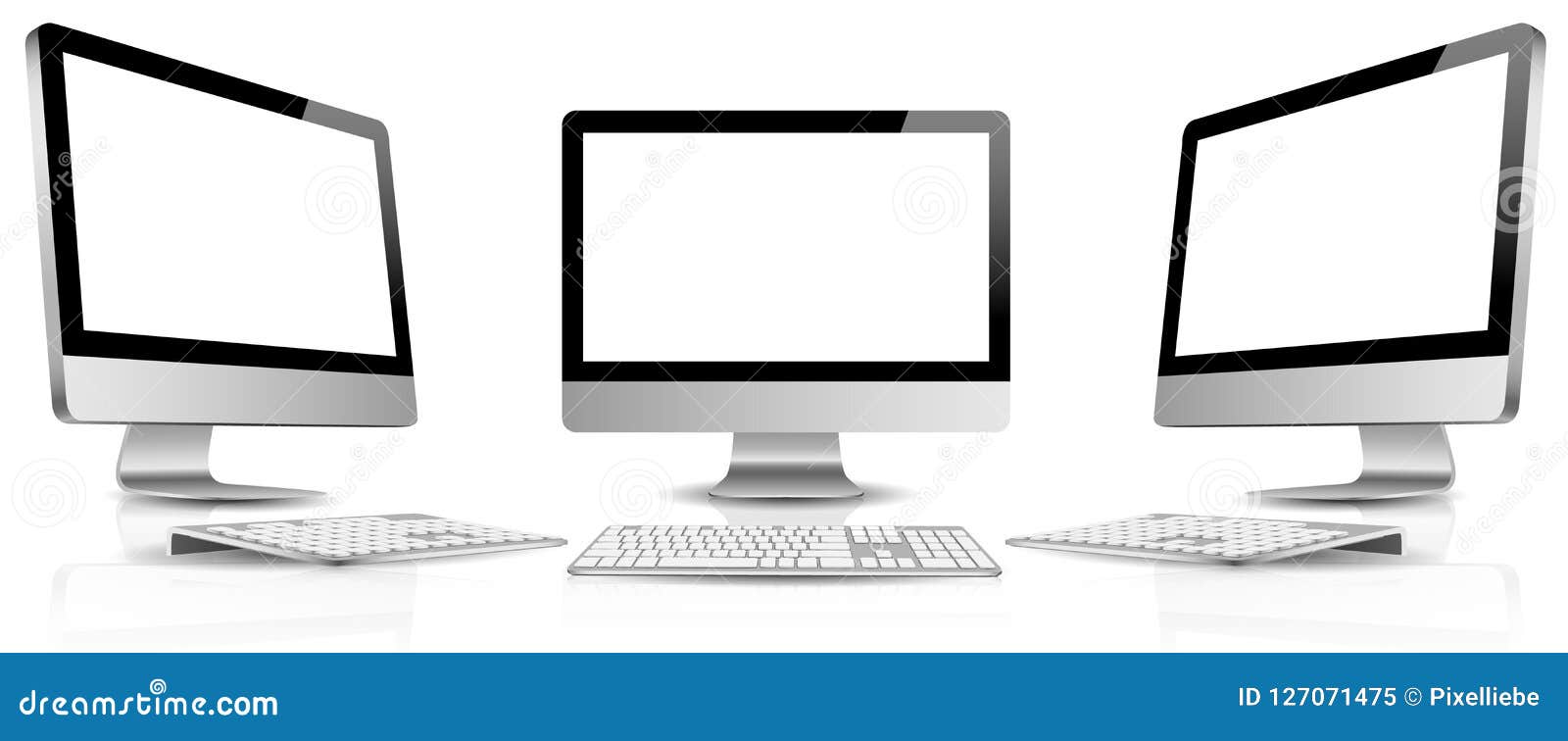 Computer Screen Monitor Vector Stock Illustration - Illustration of ...