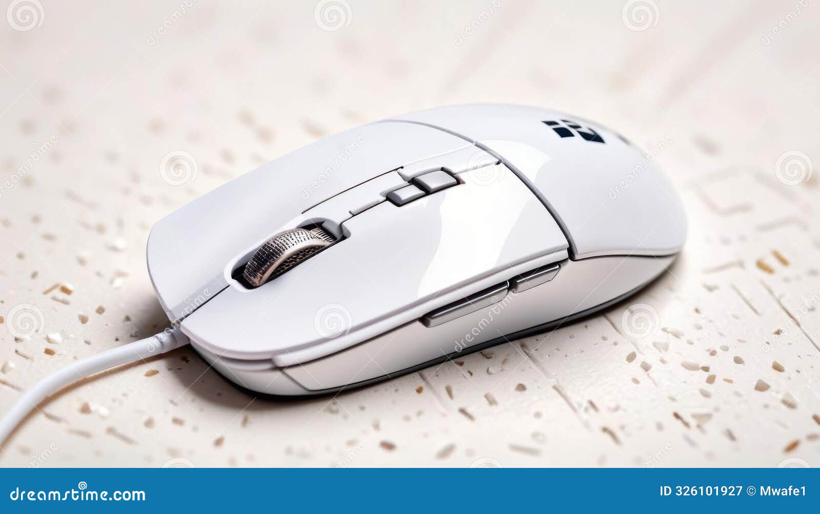 Computer Wired View Top View Mouse White Scroll Mouse Equipment ...