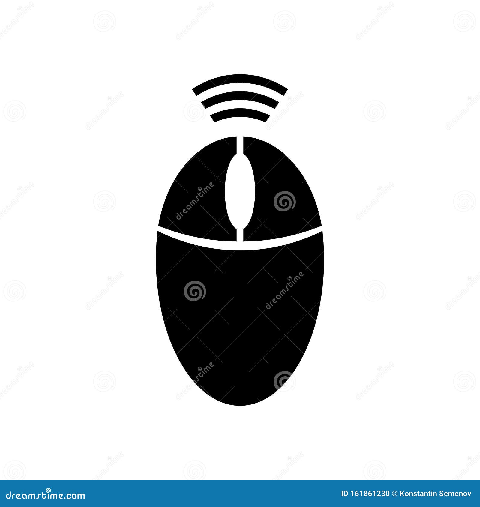 Computer Wireless Mouse Icon Stock Illustration - Illustration of ...