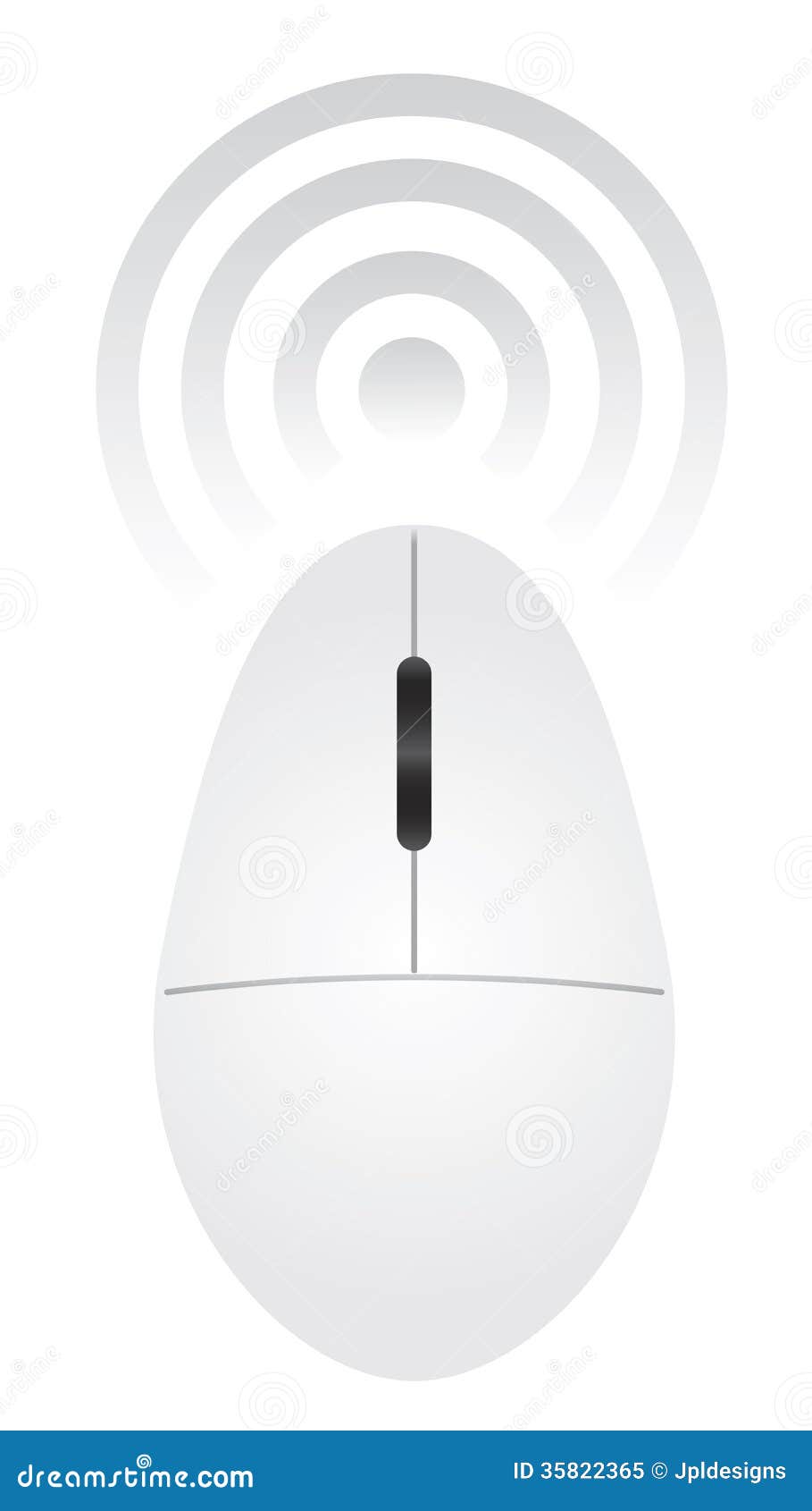 Computer Wireless Mouse Illustration Stock Vector - Illustration of ...