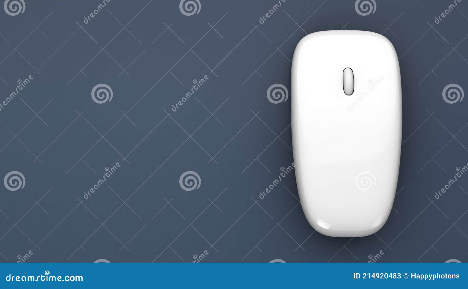 Computer Wireless Mouse on the Table. Top View Stock Illustration ...