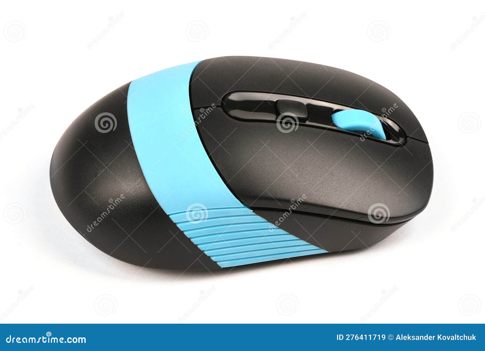 Computer Wireless Mouse on a White Background. Side View Stock Image ...