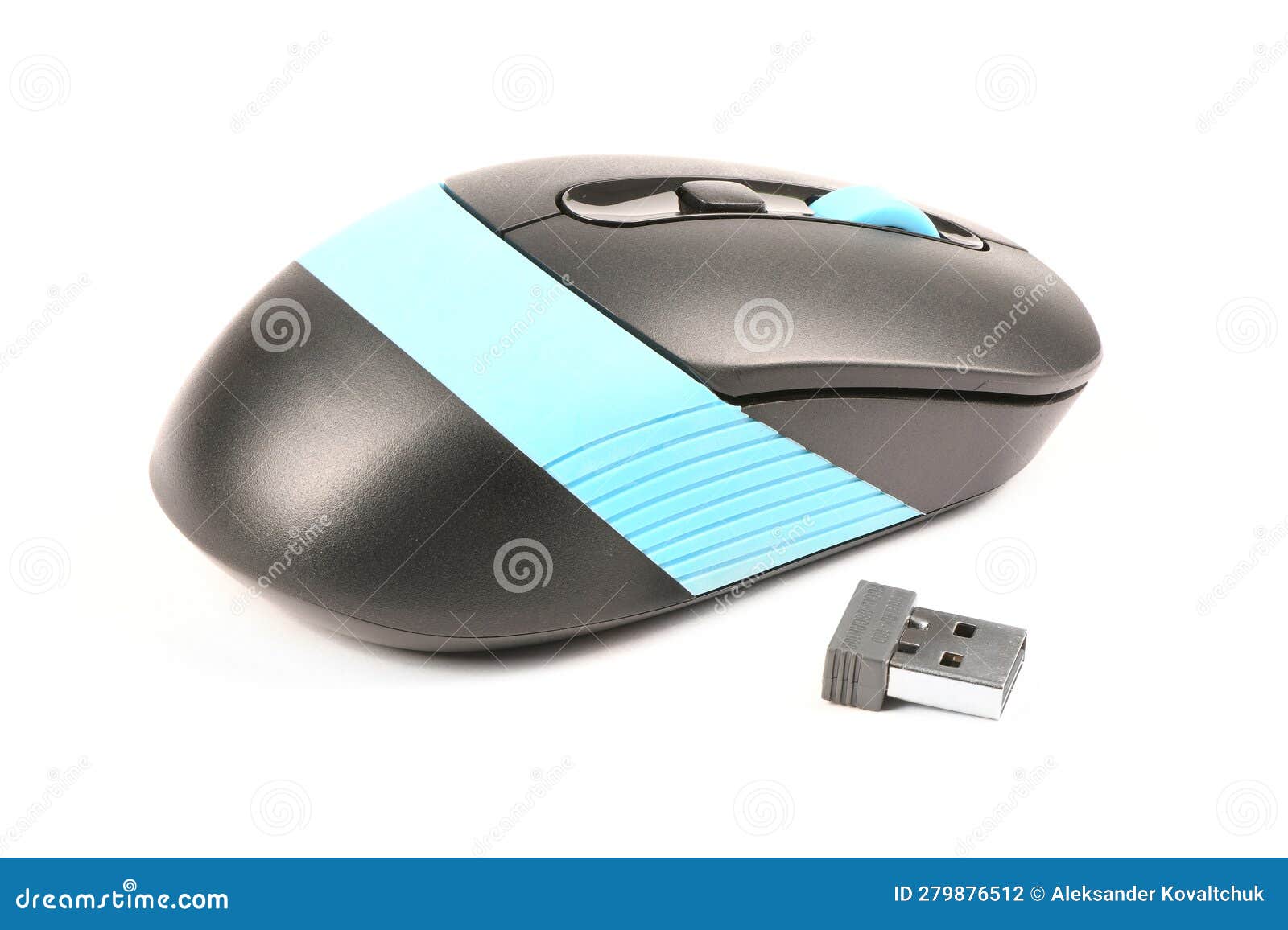 Computer Wireless Mouse on a White Background. Side View Stock Photo ...