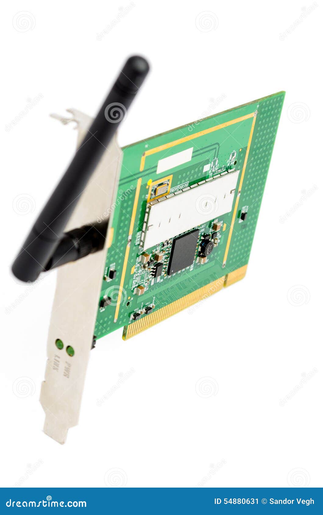 Computer Wireless PCI Card with Antenna Stock Image - Image of hotspot ...