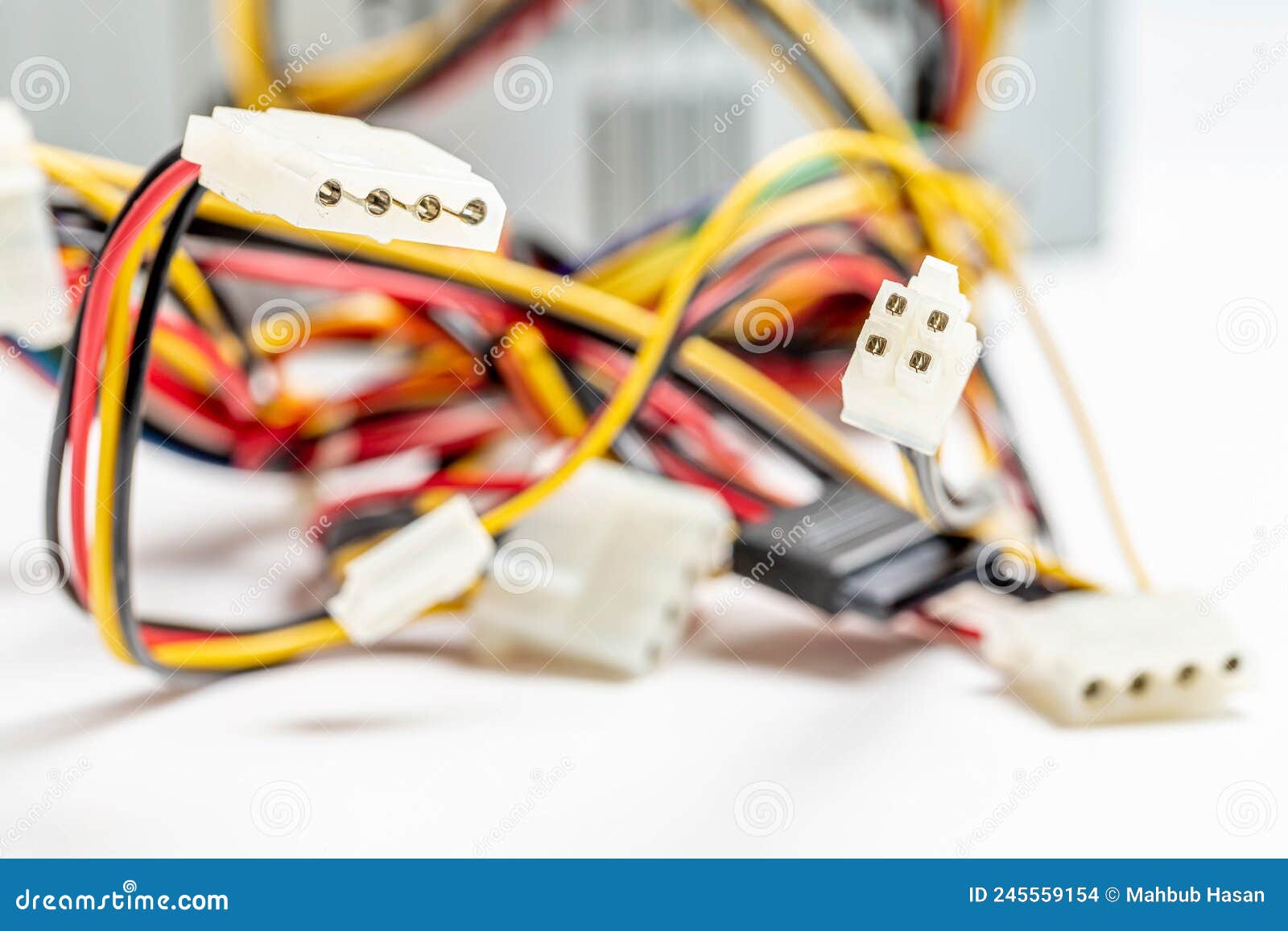 Computer Wires for Power Supply Unit Stock Photo - Image of wires ...