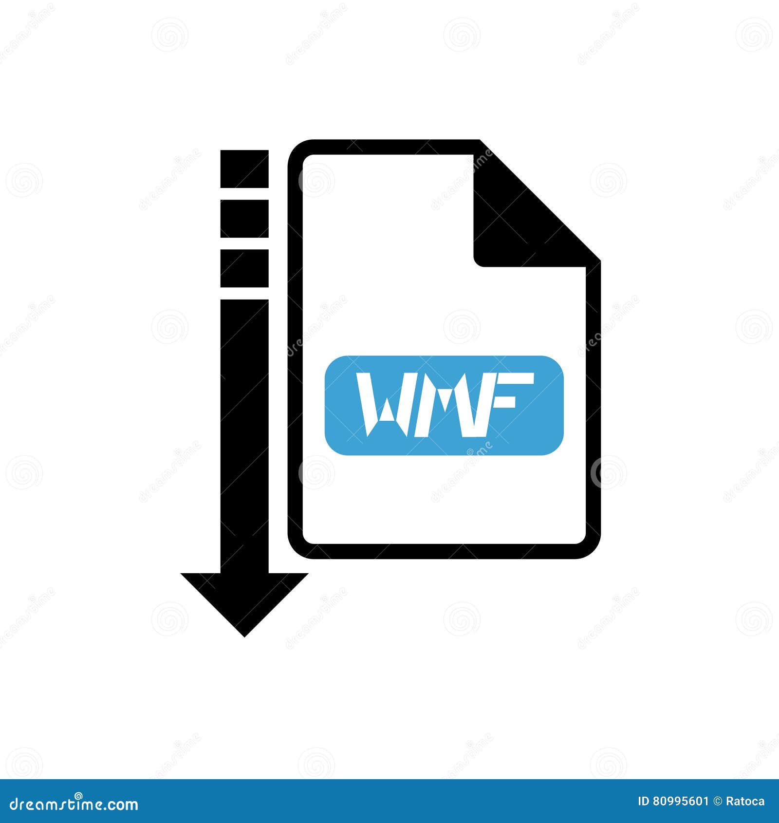 Computer wmf file icon stock vector. Illustration of document - 80995601