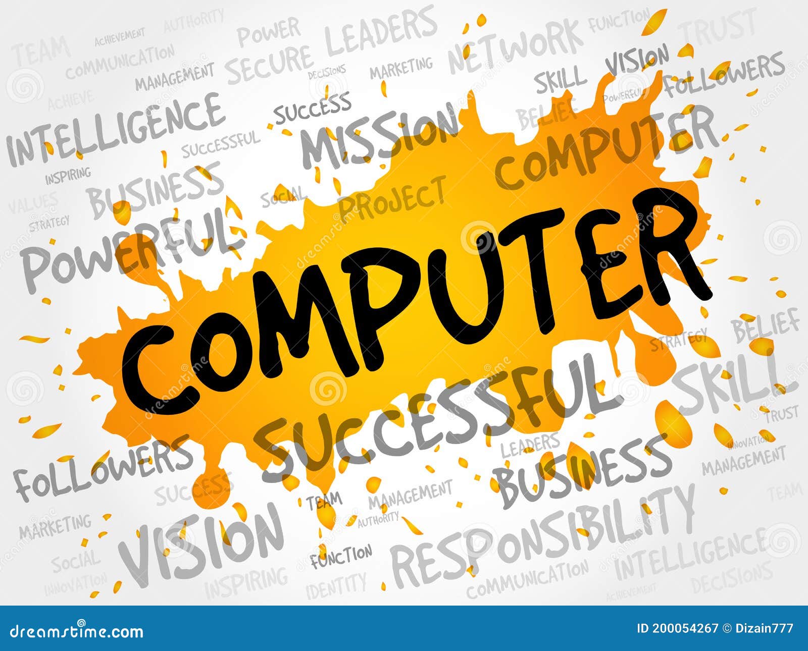 COMPUTER word cloud stock illustration. Illustration of hardware ...