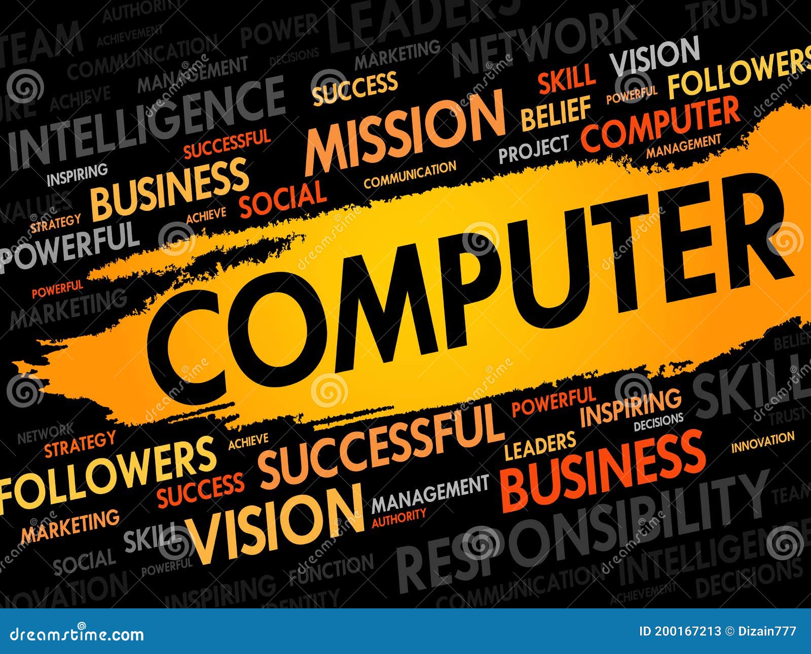 COMPUTER word cloud stock illustration. Illustration of concept - 200167213