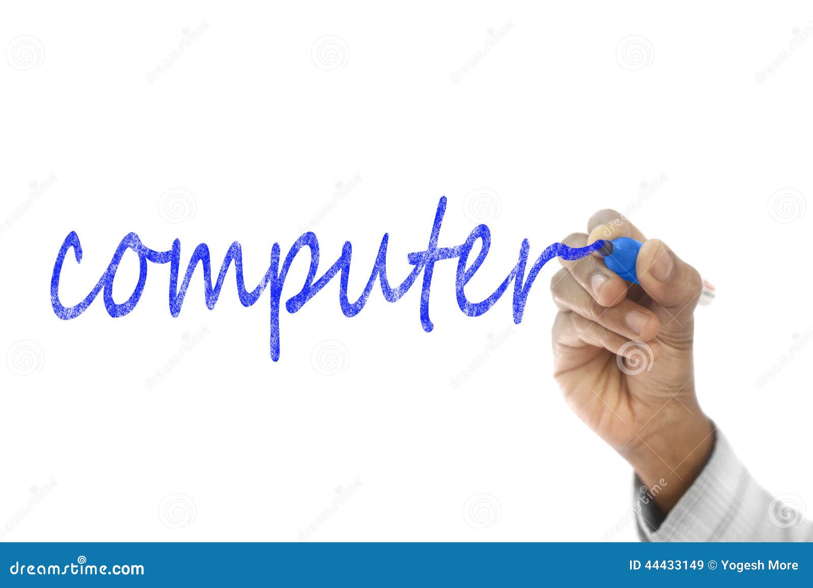 Computer Word Written on Wipe Board Stock Image - Image of businessman ...