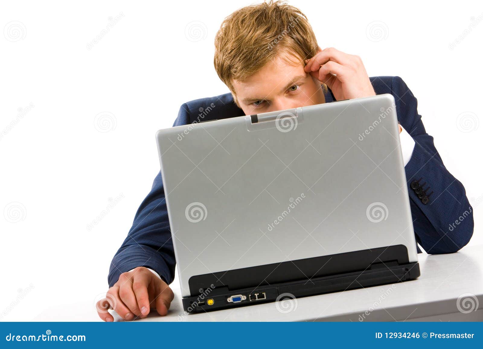 Computer work stock photo. Image of business, busy, handsome - 12934246