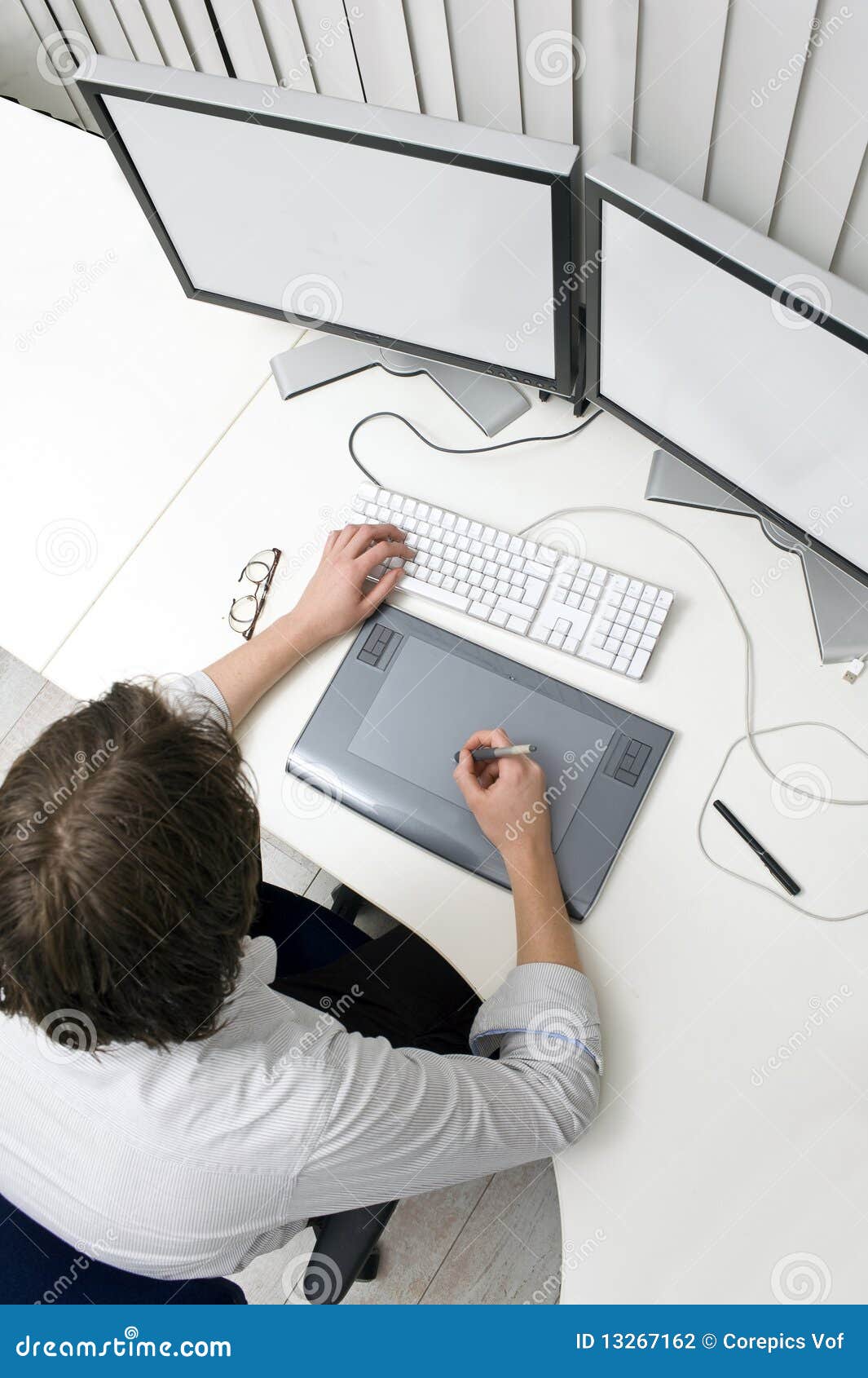 Computer work stock photo. Image of screen, single, working - 13267162