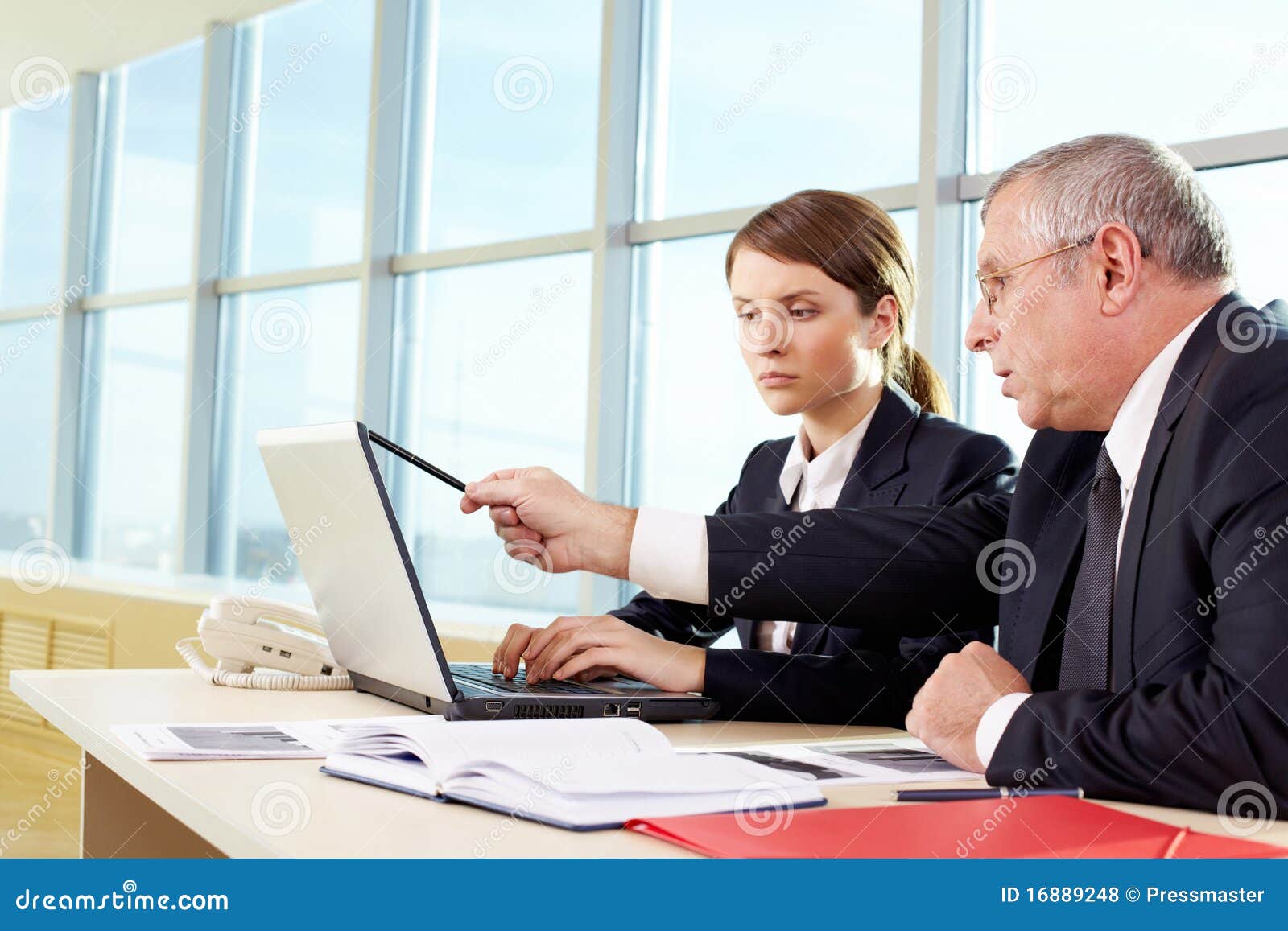 Computer work stock photo. Image of chief, partner, education - 16889248