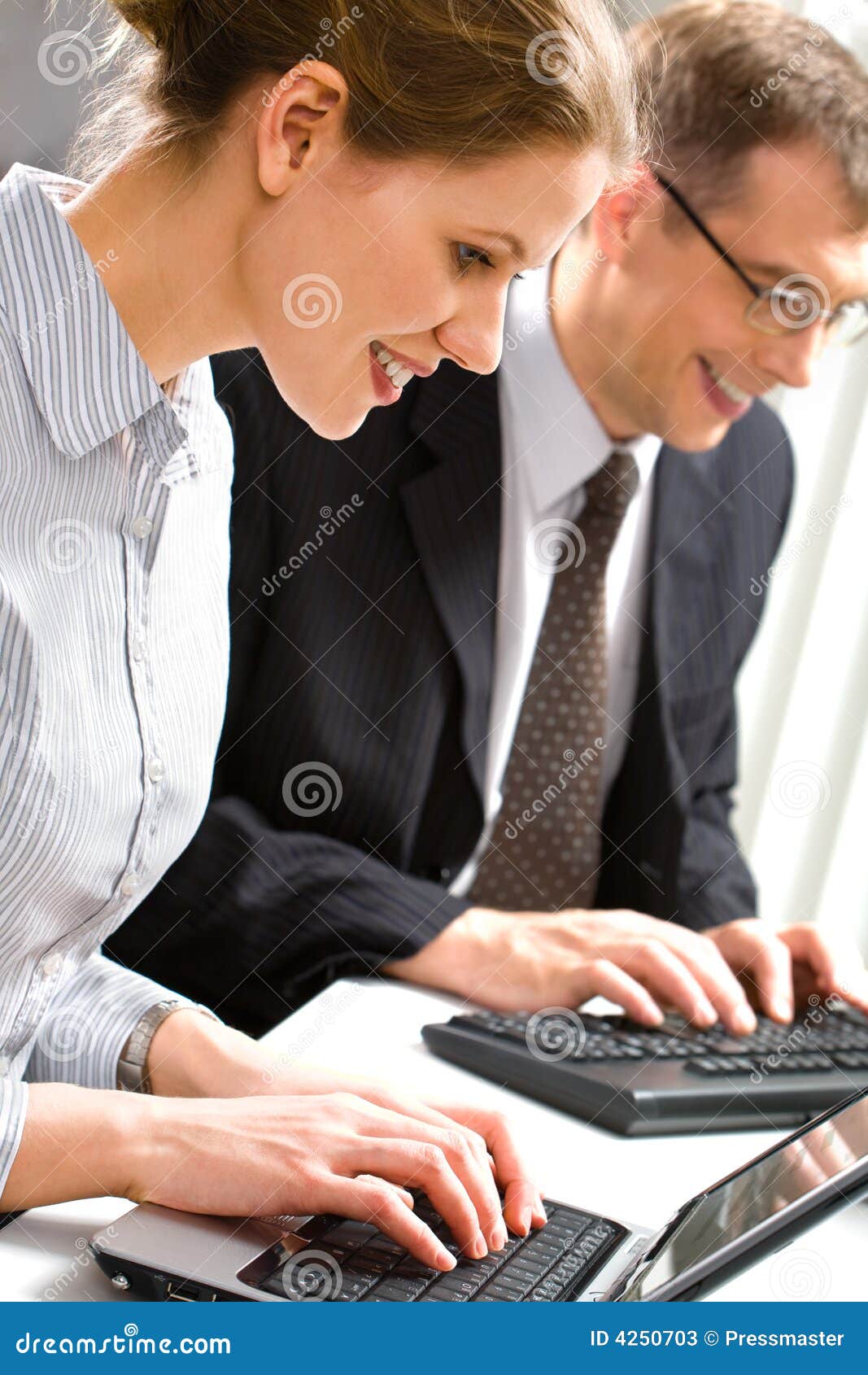Computer work stock image. Image of coworkers, professional - 4250703