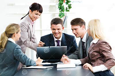 Computer work stock image. Image of pointing, busy, holding - 6181025