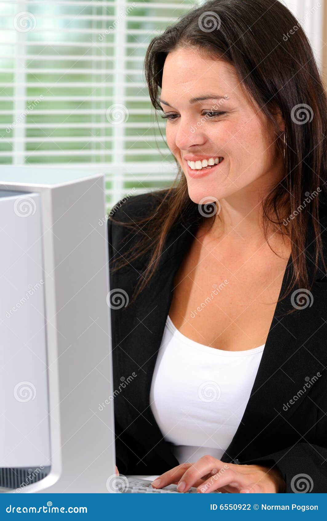 Computer Work stock photo. Image of businesswoman, girl - 6550922