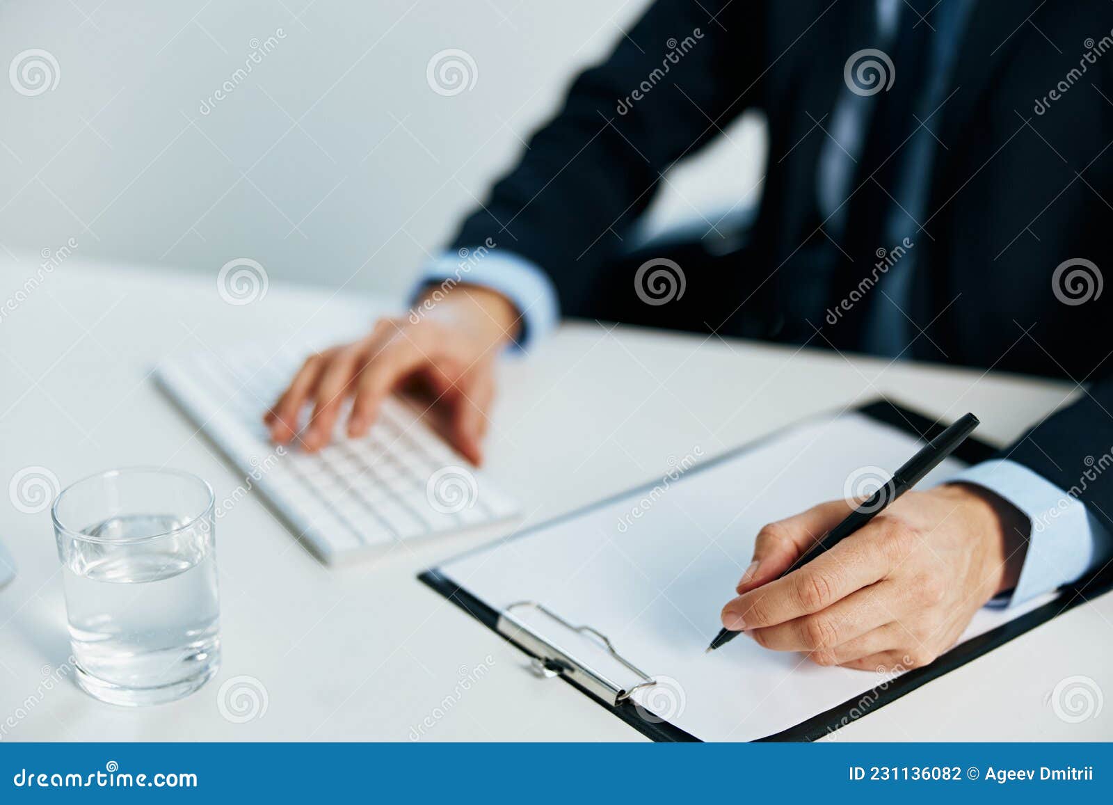 Computer Work Office Desktop Official Stock Photo - Image of success ...