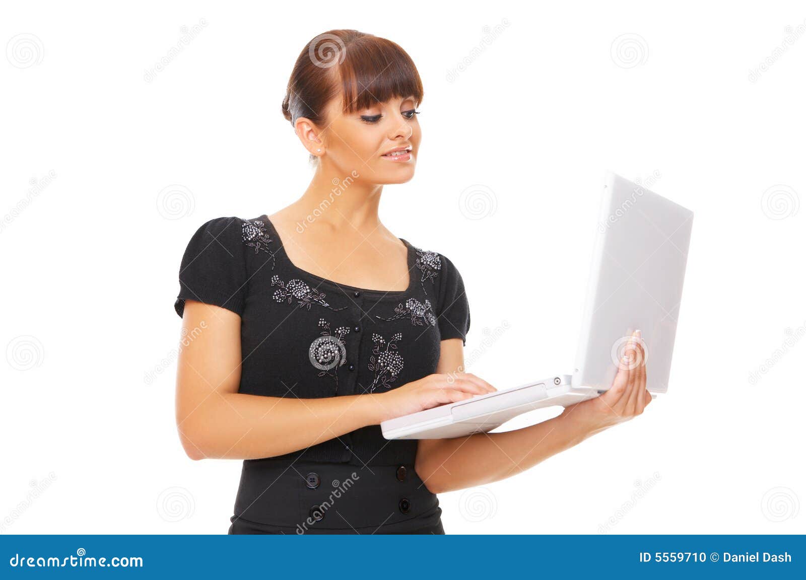 Computer worker stock photo. Image of cute, internet, attractive - 5559710