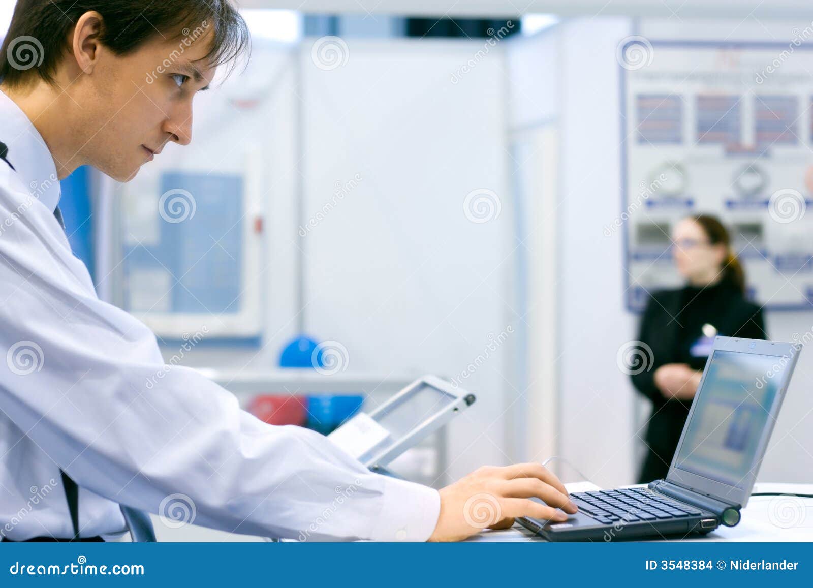 Computer working stock photo. Image of communications - 3548384