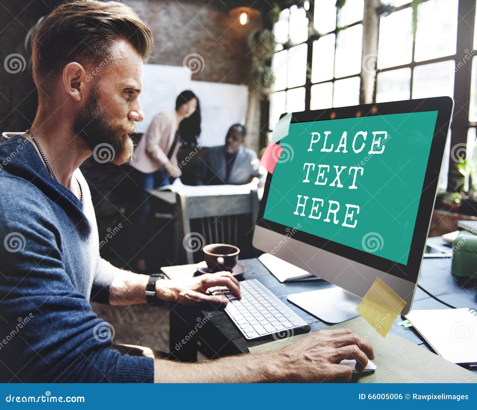 Computer Working Meeting Technology Commercial Copy Space Concept Stock ...