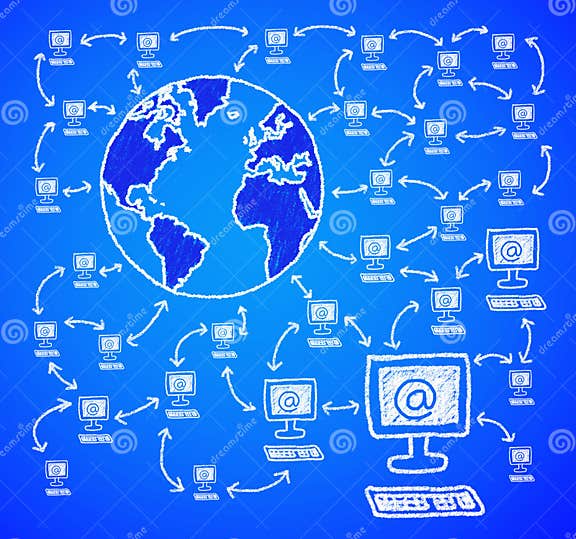 The computer in the world. stock photo. Image of diagram - 22959920