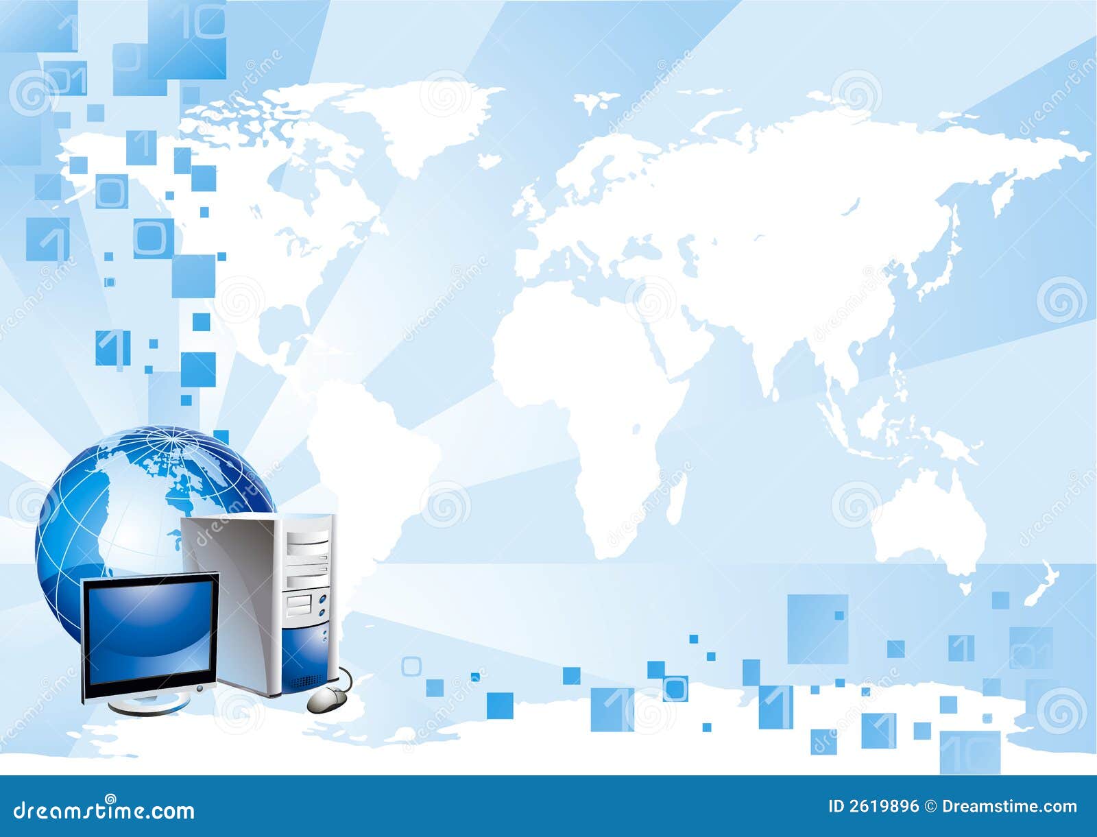 Computer world stock vector. Illustration of display, computer - 2619896