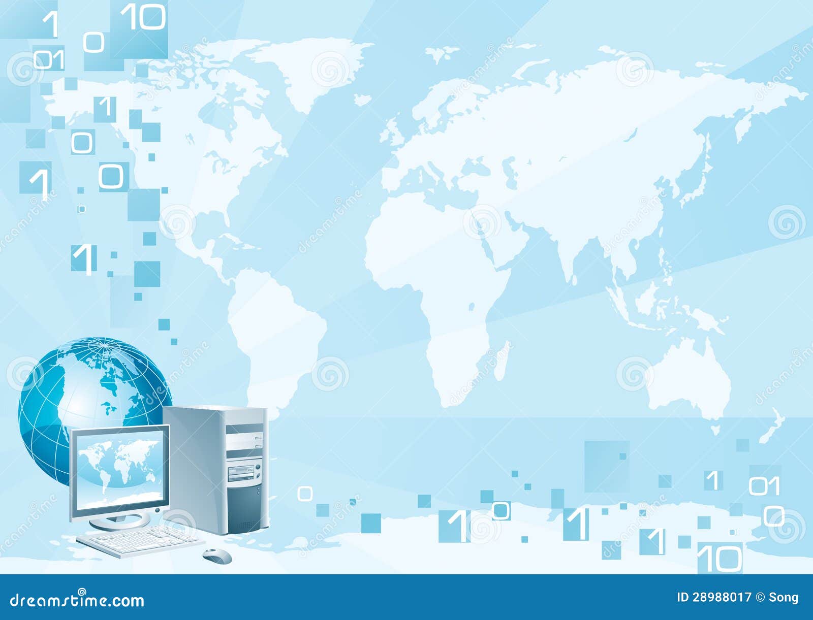 Computer world stock vector. Illustration of computer - 28988017