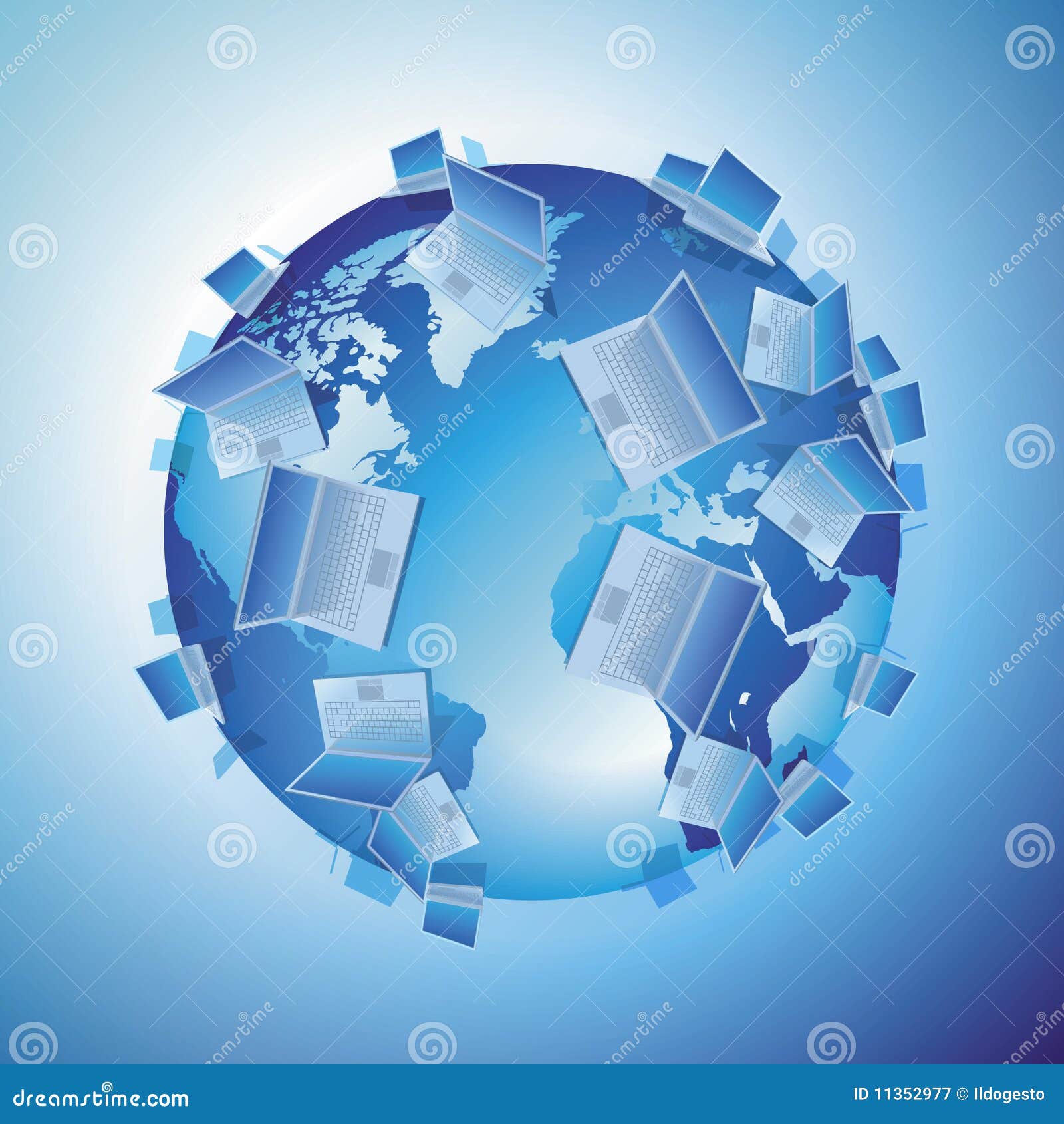 Computer world concept stock vector. Illustration of communication ...