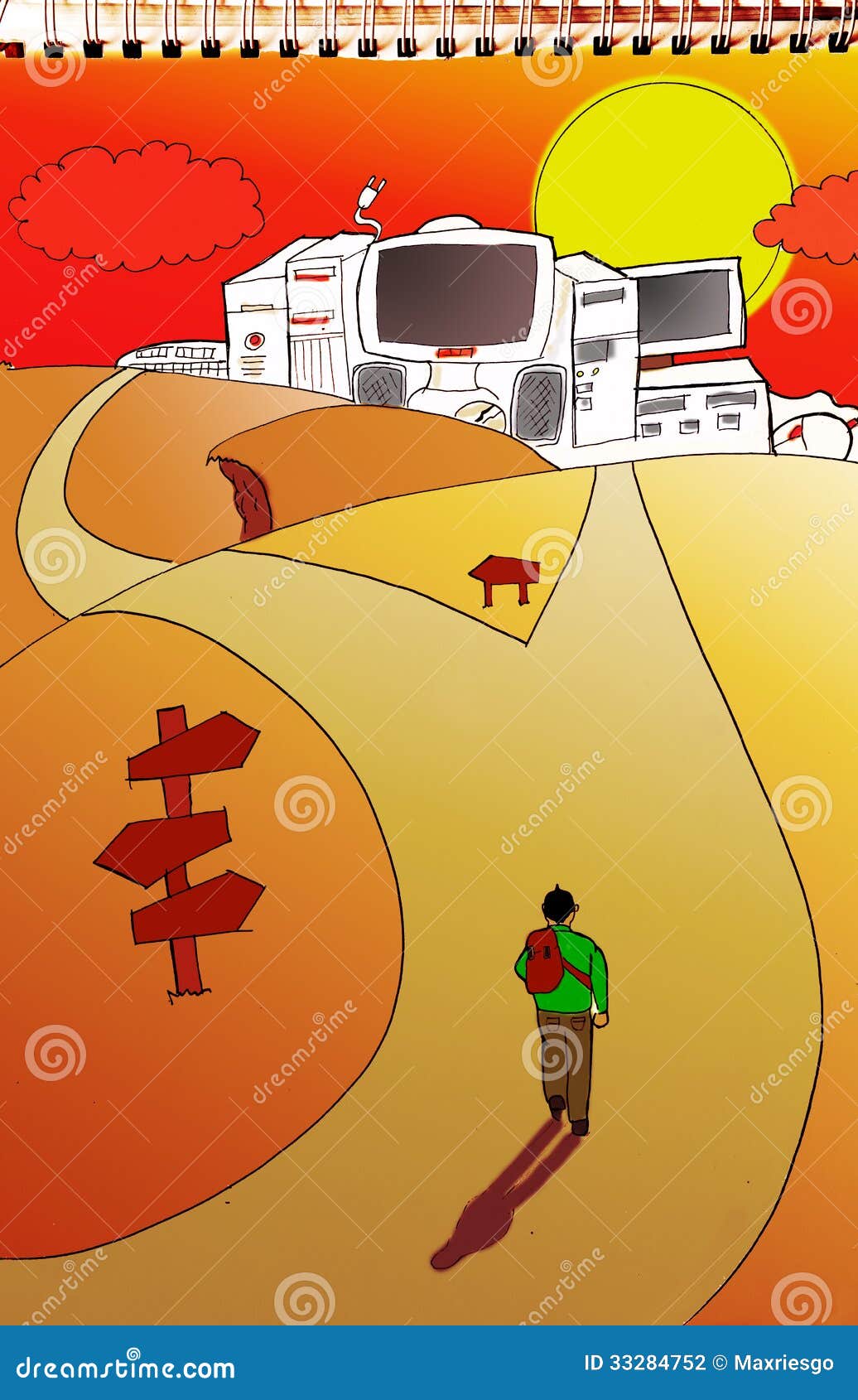 Computer world stock illustration. Illustration of travel - 33284752