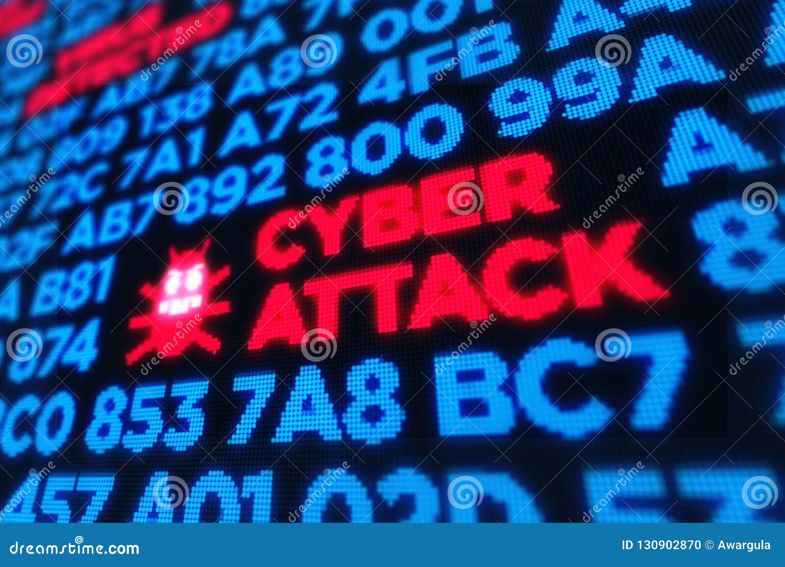 Cyber Attack by Computer Worm Stock Photo - Image of information ...