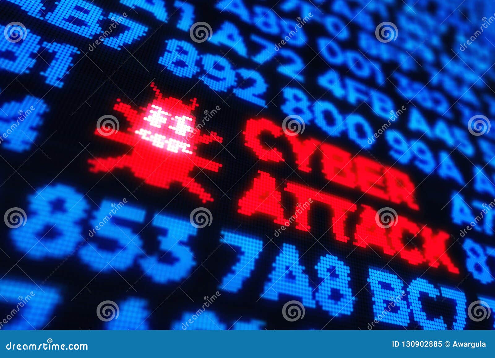 Cyber Attack by Computer Worm Stock Image - Image of noise, background ...