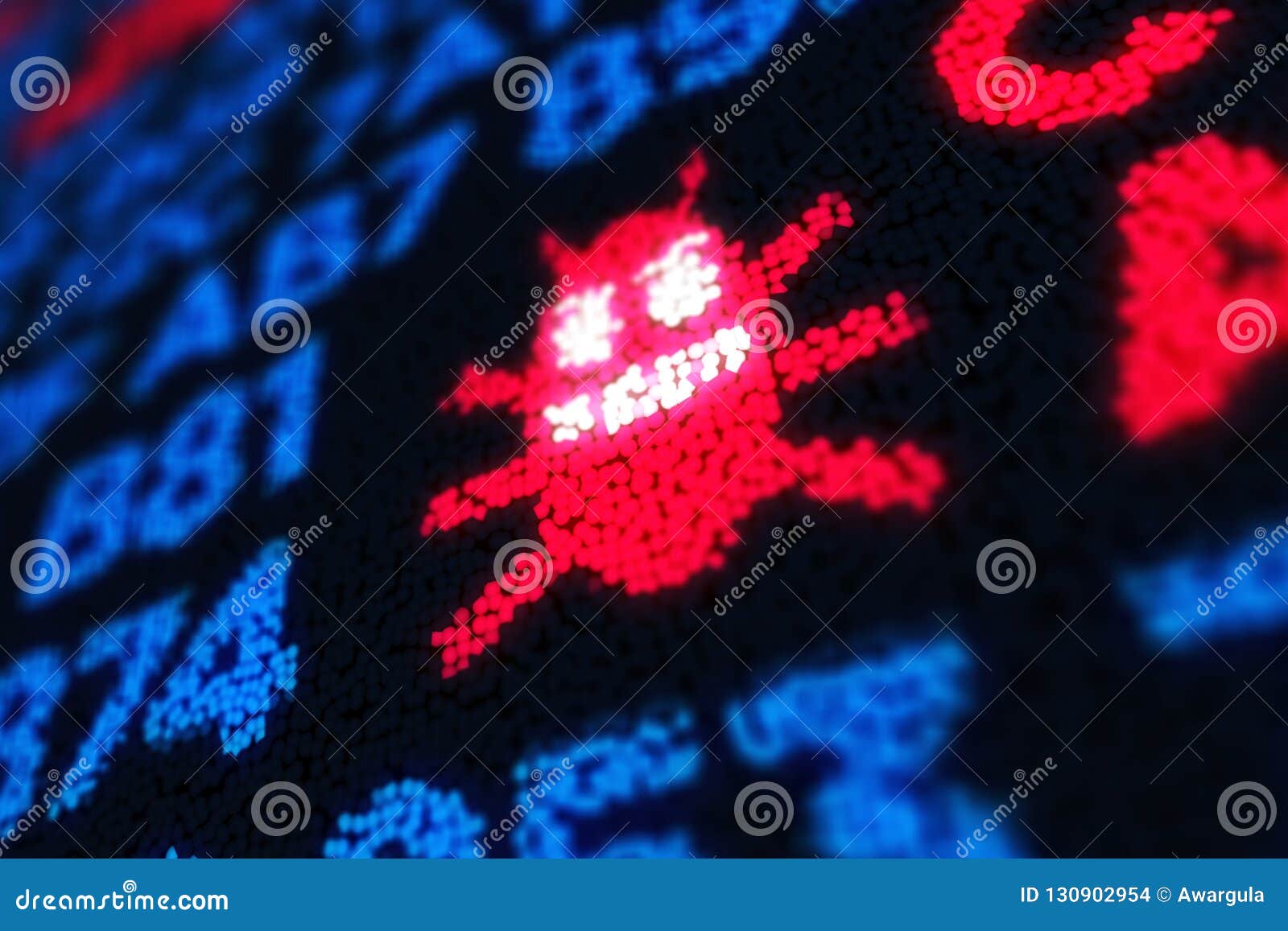 Cyber Attack by Computer Worm Stock Photo - Image of pixel, noise ...
