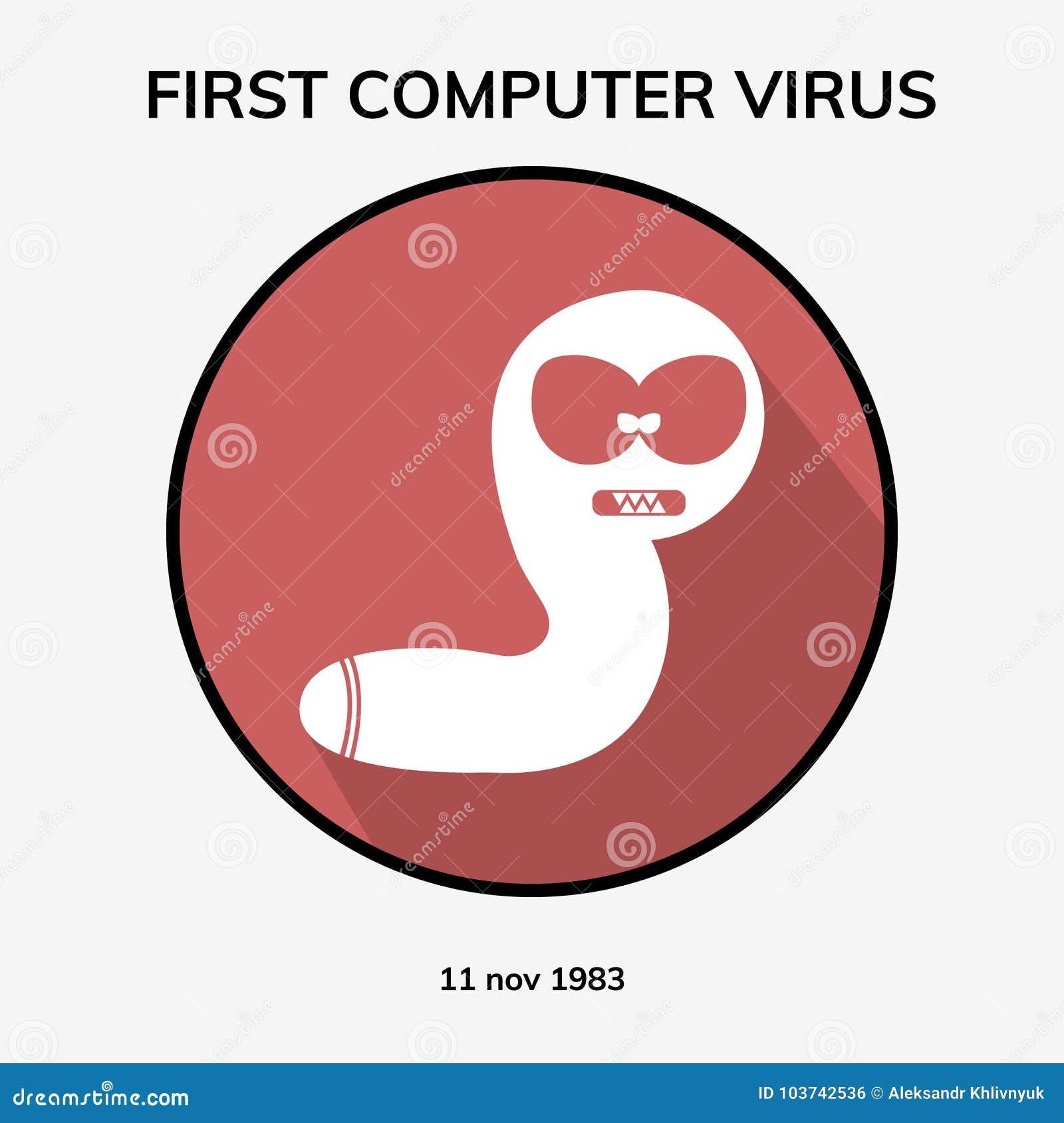 Computer worm icon stock illustration. Illustration of problem - 103742536