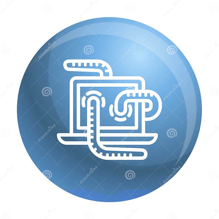 Computer Worm Icon, Outline Style Stock Vector - Illustration of ...