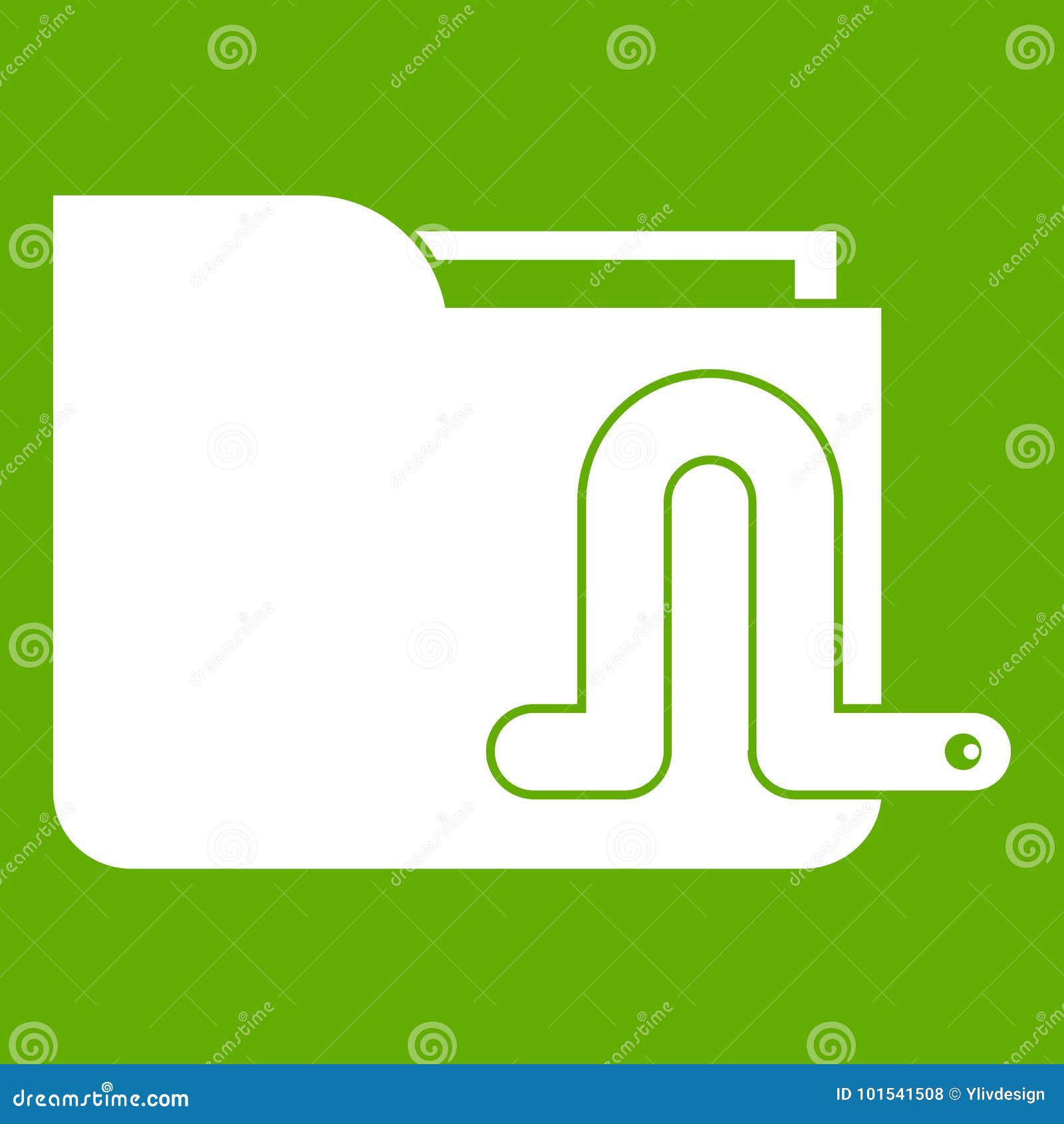 Computer worm icon green stock vector. Illustration of document - 101541508