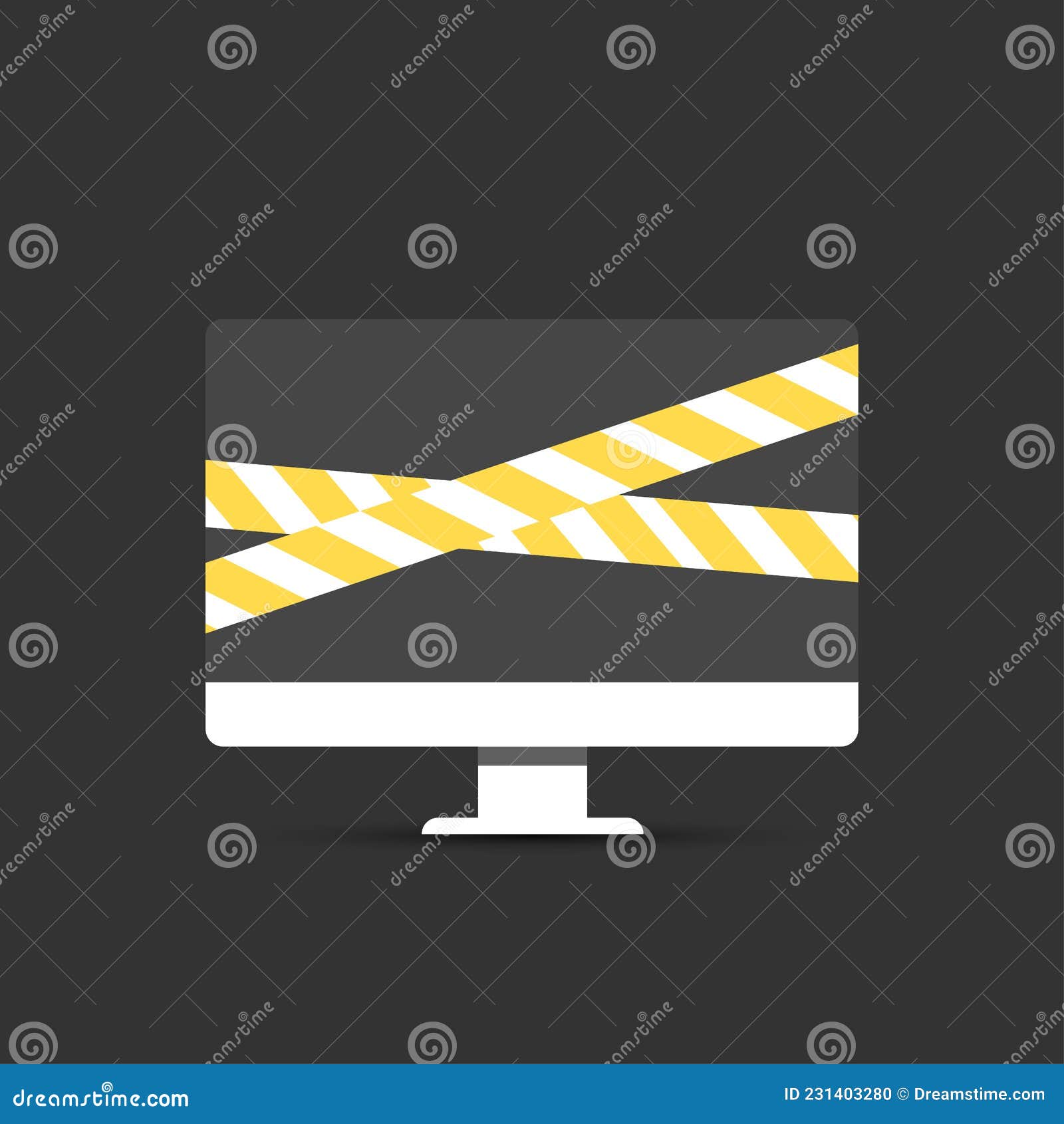 Warning Red Ribbons. Dangerous Crossing Stripes. Realistic Attention ...