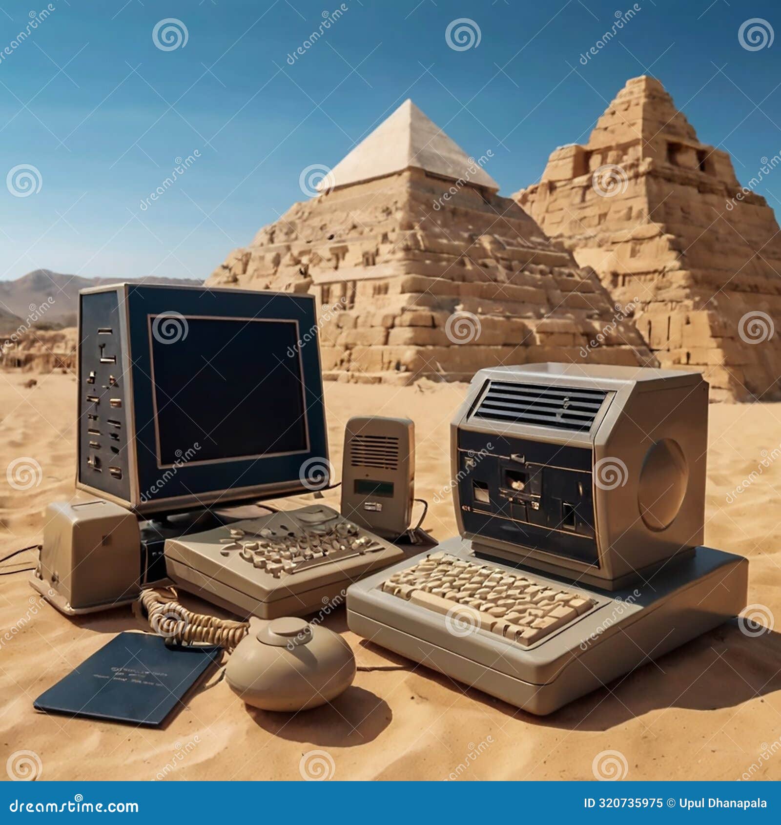 Computer in year 3000 stock illustration. Illustration of computer ...