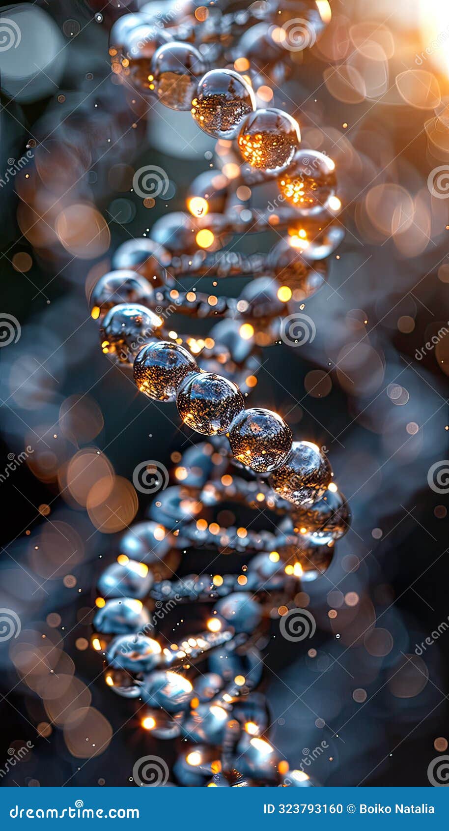 A Computergenerated Visualization Showing a DNA Molecule Structure ...