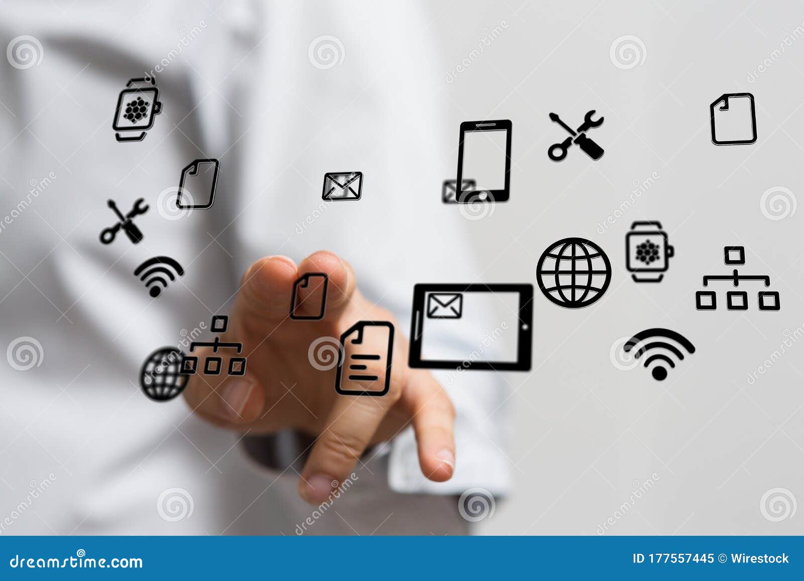 A Computering Cloud Computing and Files Stock Image - Image of cloud ...